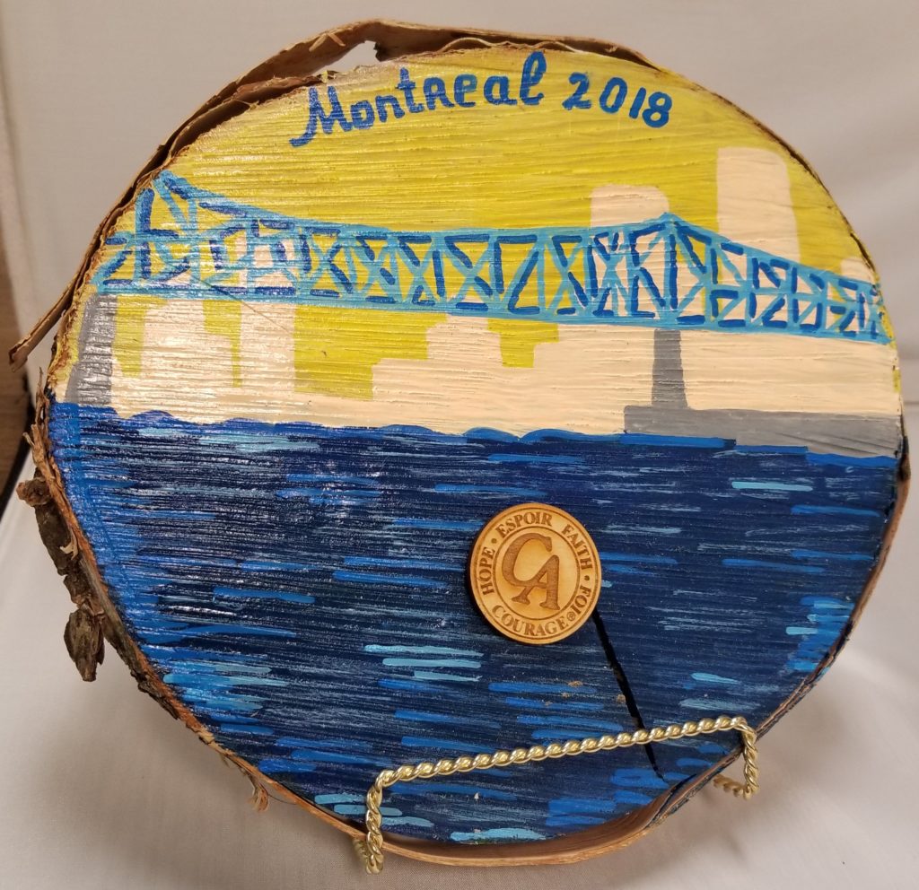 CAWS 2018 Bridge Centerpiece W Wire Stand Token Cocaine Anonymous caws-2018-bridge-centerpiece-w-wire-stand-token-cocaine-anonymous